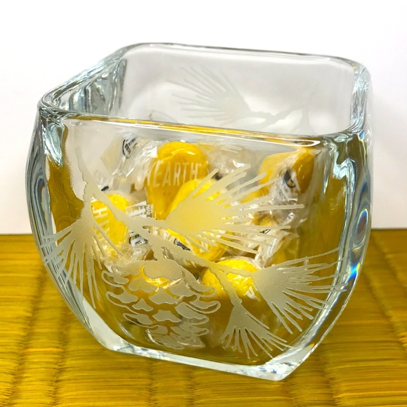 Art | Signed Coyle Etched Glass Candy Dish Vtg | Poshmark